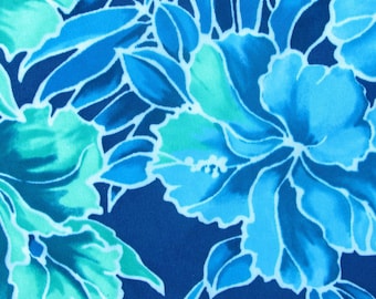Blue and Lime Green Fabric - Etsy