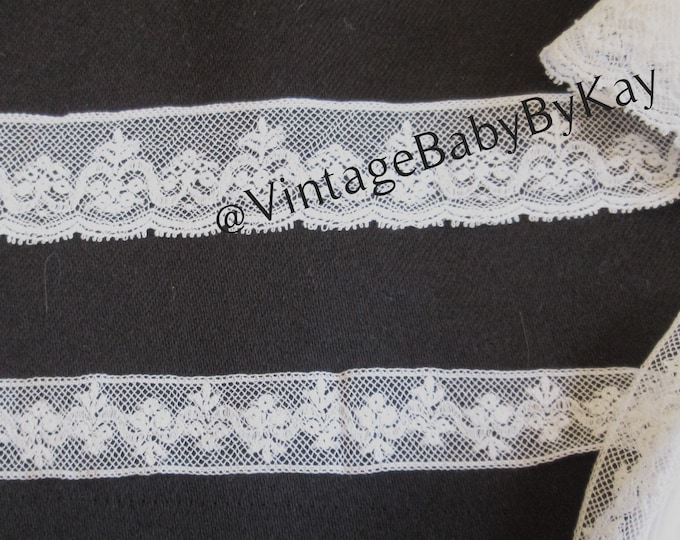 Galloon Lace Yardage 1.75 Wide, ECRU Heirloom Sewing Supply Floral ...