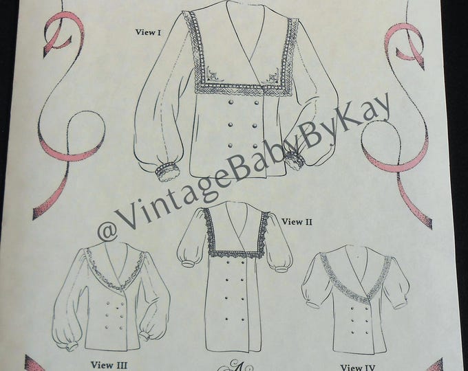 Poet's Collar Blouse Pattern by Susan Oliver, Size 6-22 Vintage 90s ...