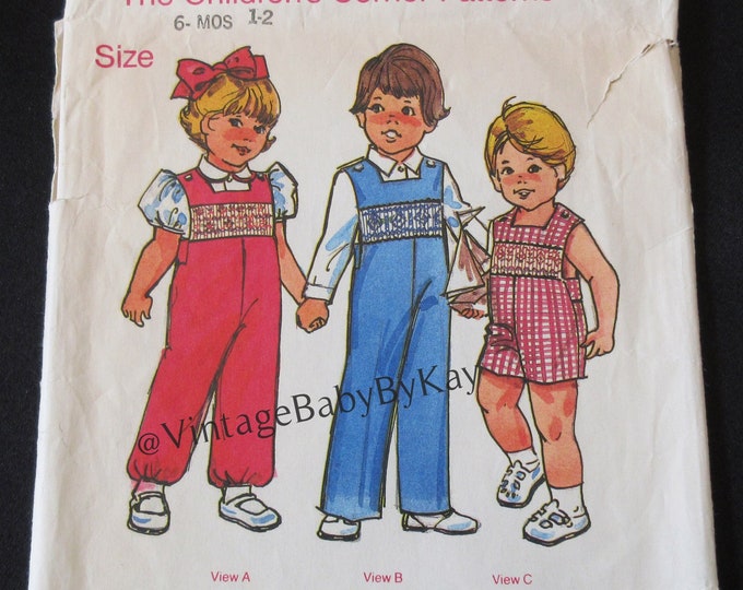Children's Corner Pattern Jeffery 4 Size 6 Month 1 2 Sewing Pattern ...