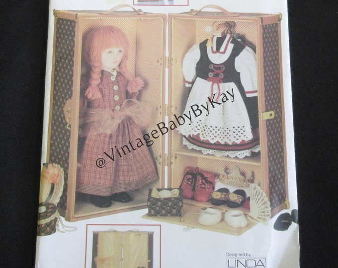 Vogue 9688 Doll Trunk Pattern for 18" Dolls, Upholstered Lined Wood Box ...