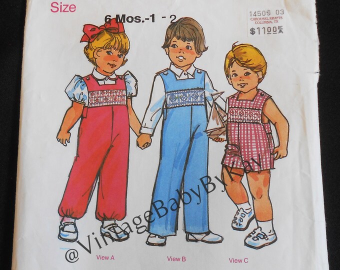 Children's Corner Pattern Jeffery #4 Size 6 Month - 1 - 2 Sewing ...