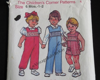 Children's Corner Pattern Johnny 260 Size 3 12 Months Sewing Pattern ...