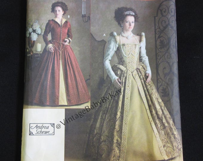 Simplicity 3782 Elizabethan Costume Sz 6-8-10-12 Adult Woman Long Dress ...