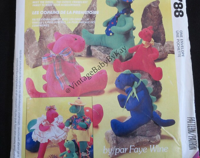 Mccall's Dinosaur Craft Pattern 778 or P427 or 6275, Sewing Pattern DIY ...