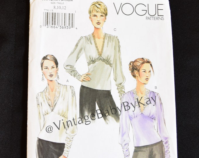 Vogue Pattern 8389 Size 6 - 8 - 10 - 12 Fitted Formal Gown W Flounce ...