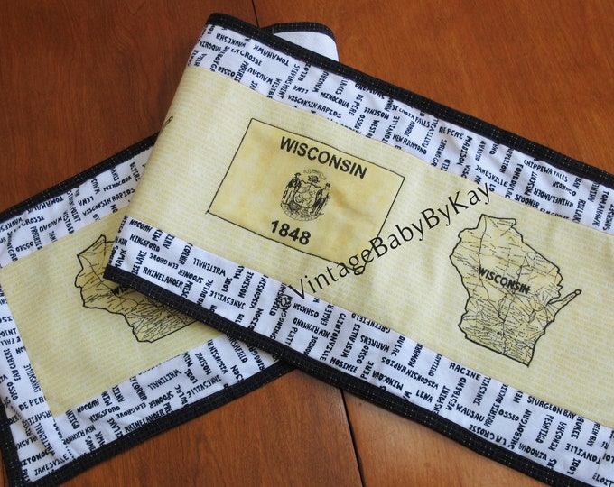 Wisconsin Theme Table Runner Print Fabrics Quilting Cotton, 11" X 45 ...