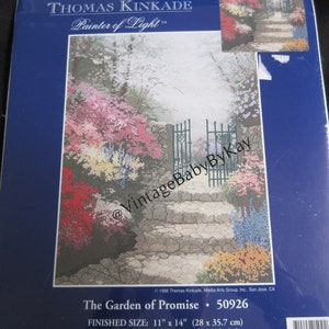 Thomas Kinkade Kit the Garden of Promise #50926 Counted Cross Stitch ...
