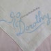 Dorothy Monogram Vintage White Linen Wedding Hanky W Blue Madeira ...
