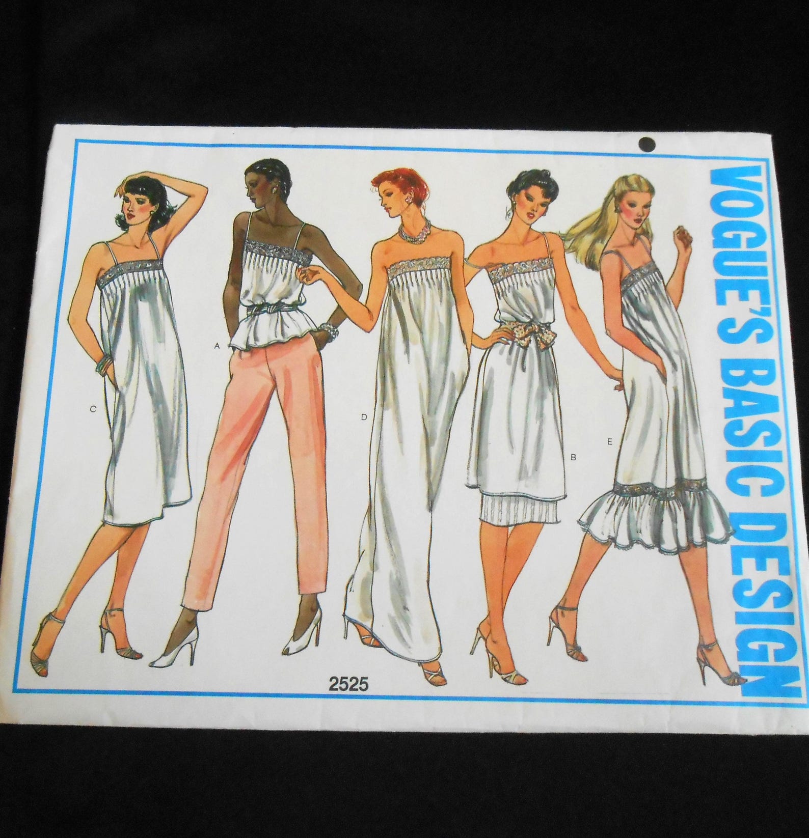 Vogue Pattern 2525 Size 8 Dress Tunic and Top With Optional Spaghetti ...