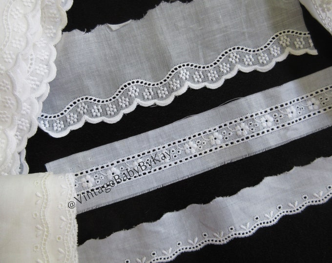 Heirloom Lace White Beading Yardage 10 Yards X 11/16 Wide Imported Trim, French Machine Sewing ...