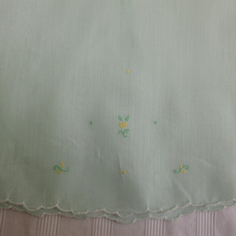 Mint Green Baby Dress With Embroidery, Tucks and Scallops, All Cotton ...