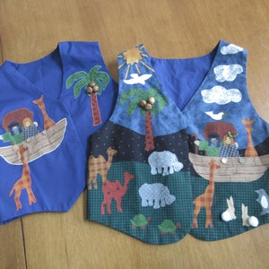 Child Vest With Noah's Ark Theme, Royal Blue Cotton Blend Vests ...