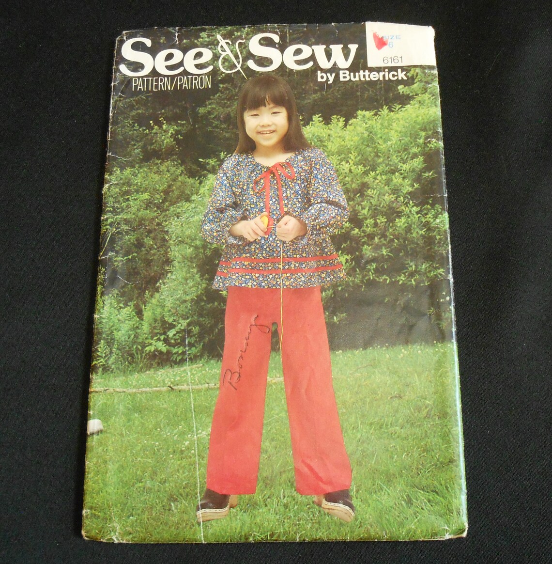 Butterick See & Sew 6161 Pattern Girl Peasant Top and Pants - Etsy