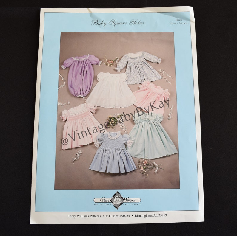 Chery Williams Baby Square Yokes Size 3 24 Months Sewing - Etsy