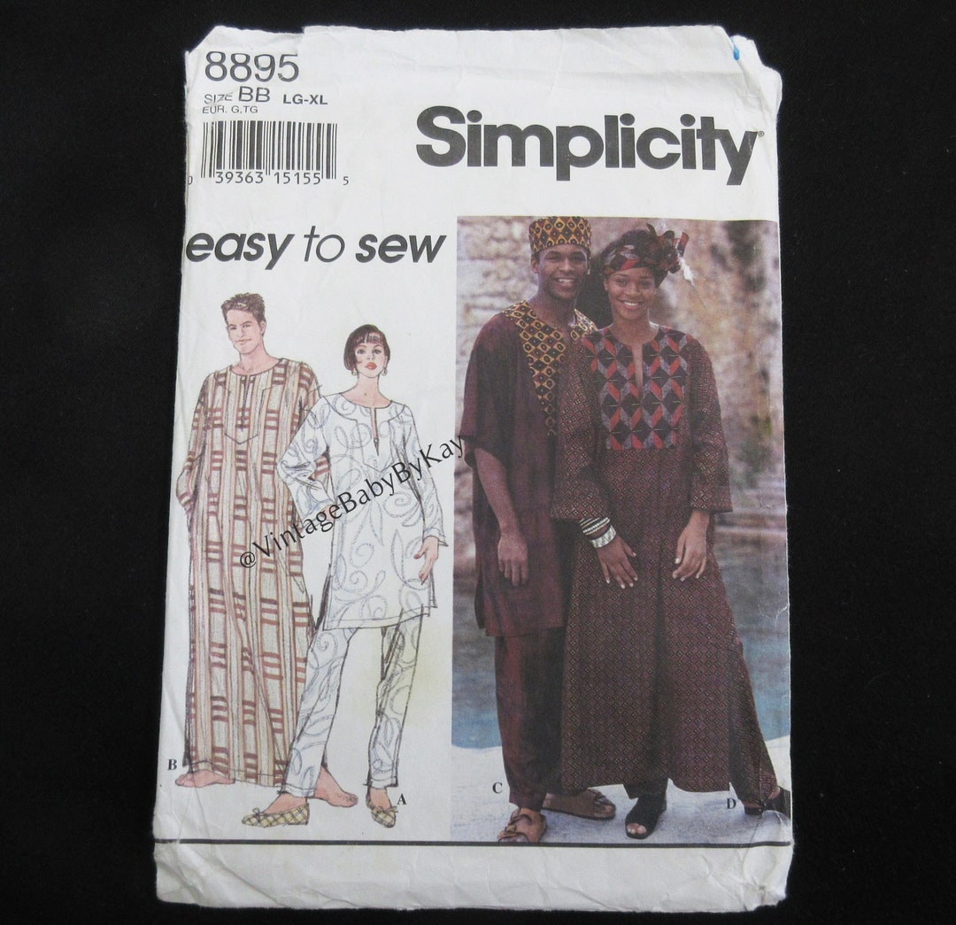 Simplicity 8895 or 0688 Size L-XL chest 42-48 Sewing Pattern ...