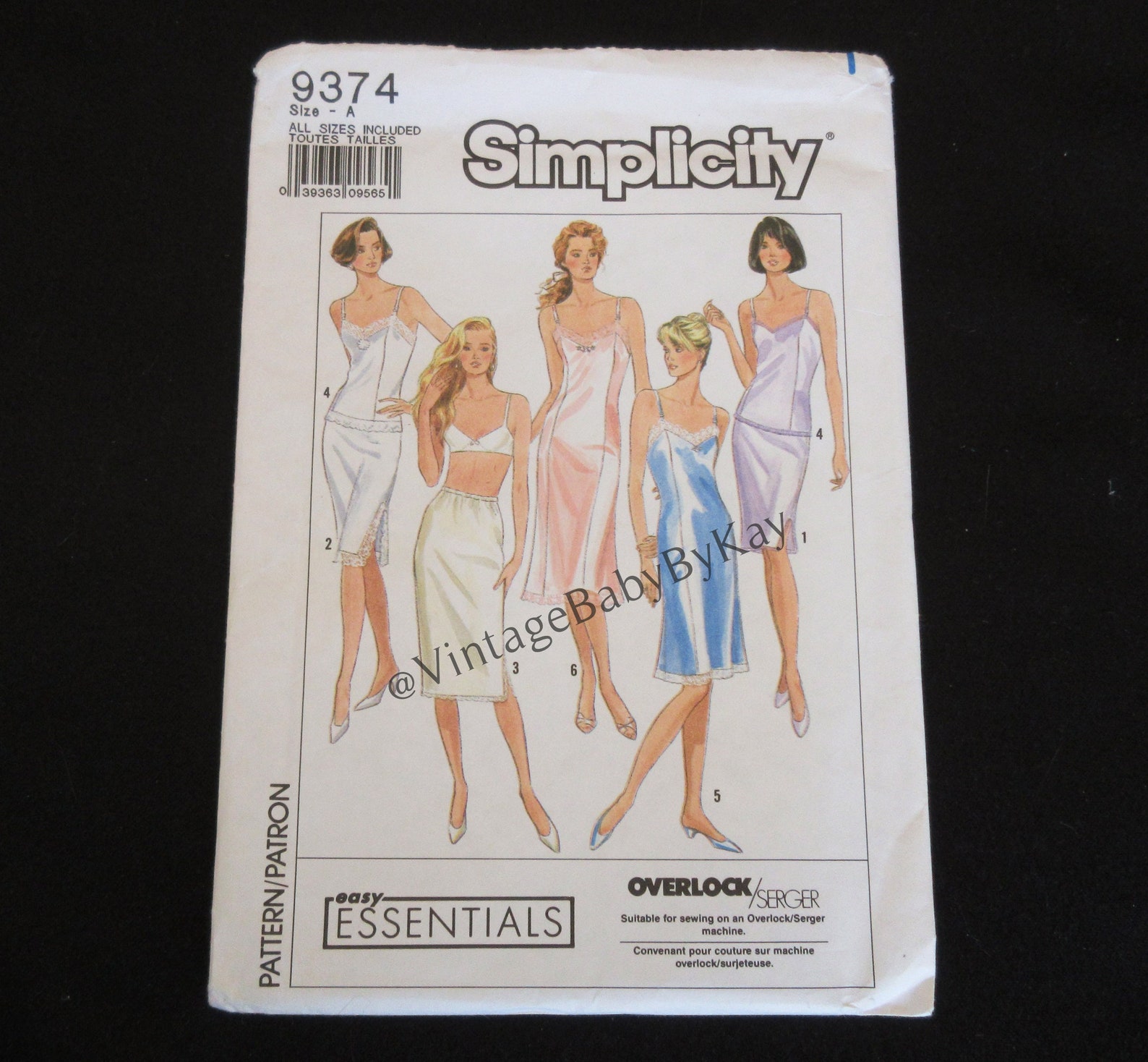 Simplicity 8969 OR 9374 Slip Half Slip and Camisole Adult - Etsy