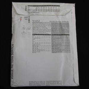 Vogue Issey Miyake Pattern 1052 Size 6-8-10-12 Jacket & Pants, Double ...