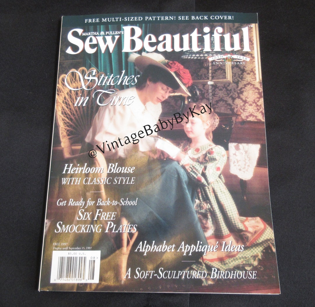 Sew Beautiful Magazine 10th Anniversary Issue Fall 1997 - Etsy