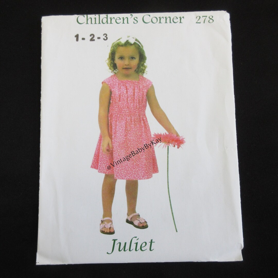 Children's Corner Pattern Juliet #278 Size 1-3 OR 4-6 Pullover Square ...