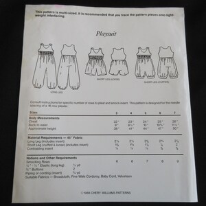 Chery Williams Pattern Playsuit Size 3 - 7 Sleeveless Culotte With ...