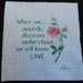 Love Poem Cross Stitch Embroidery, Completed Rose Design Ready to Frame ...