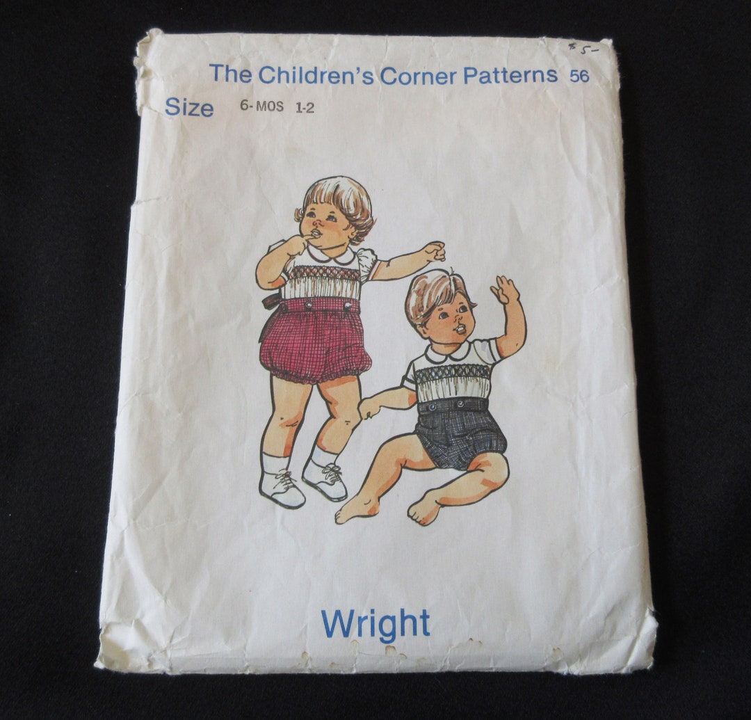 Children's Corner Pattern Wright Size 6 Month-2 Button on - Etsy