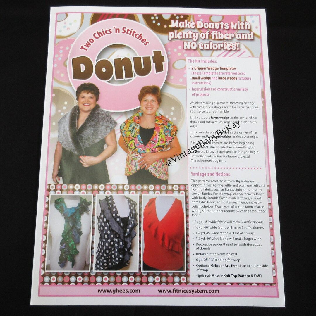 Donut Wrap Pattern With Templates by Two Chics 'n Stitches, Unique Vest ...