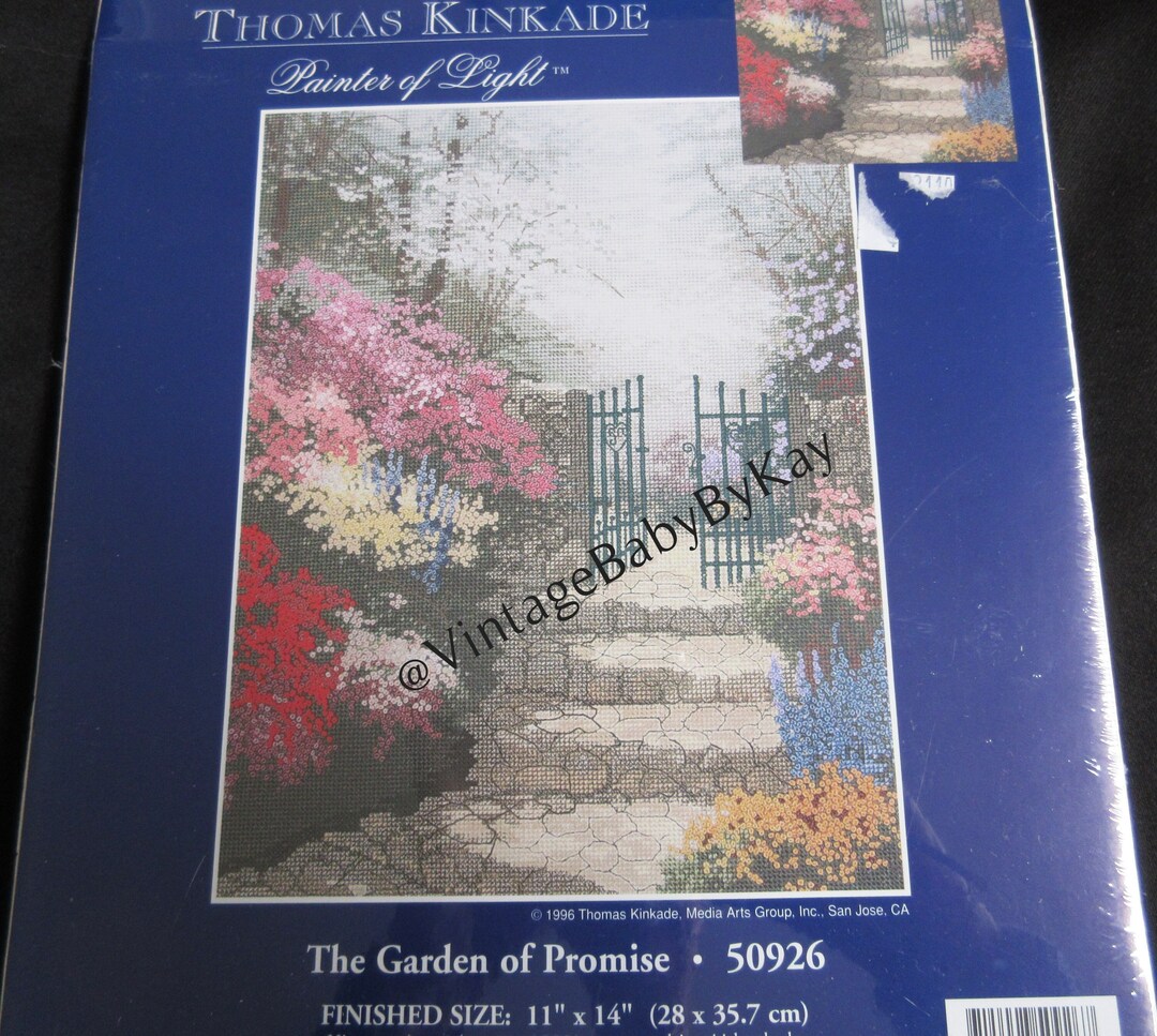 Thomas Kinkade Kit the Garden of Promise #50926 Counted Cross Stitch ...