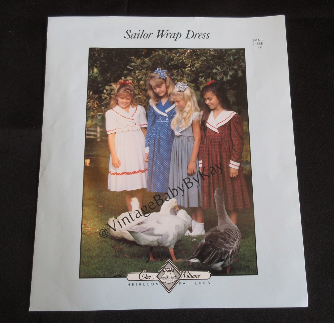 Chery Williams Pattern Sailor Wrap Dress Small Size 4 7 Sewing Pattern ...