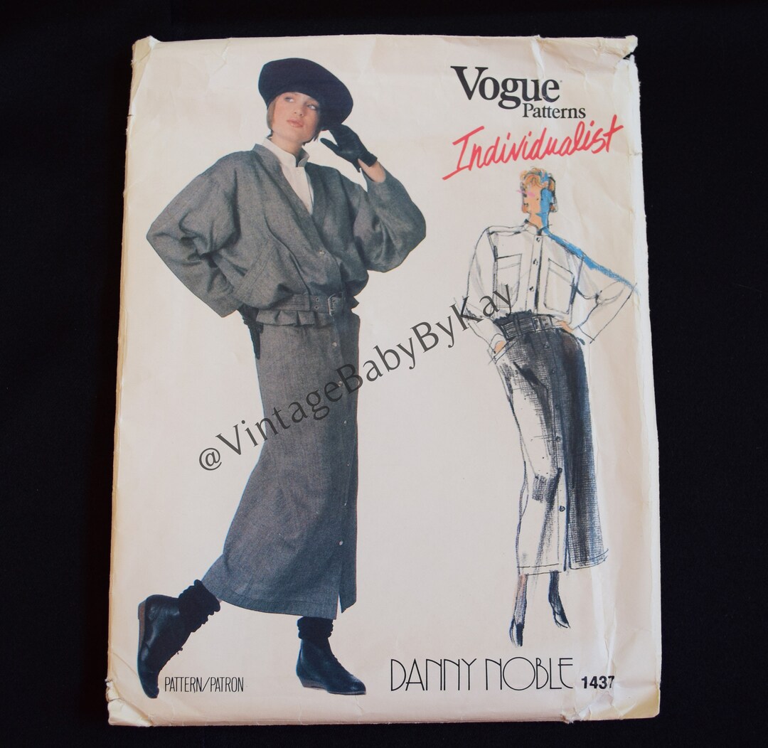 Vogue Danny Noble Designer Pattern 1437 Sz 14 Adult Woman Jacket Skirt ...