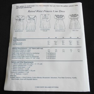 Chery Williams Pattern Raised Waist Princess Line Dress Large Size 8 ...