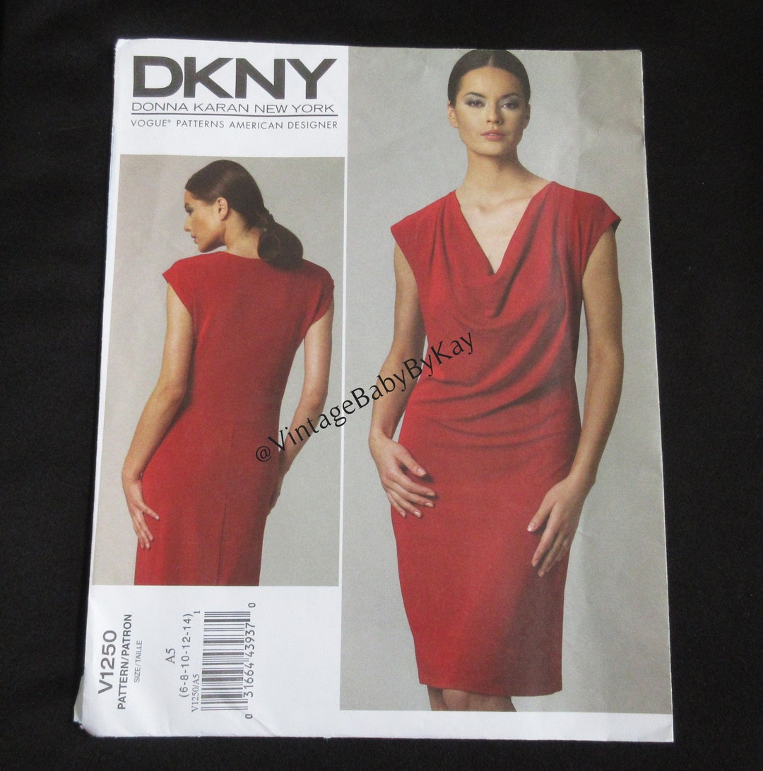 Vogue Donna Karan DKNY Designer Pattern 1250 Size 6 8 10 12 14 American ...