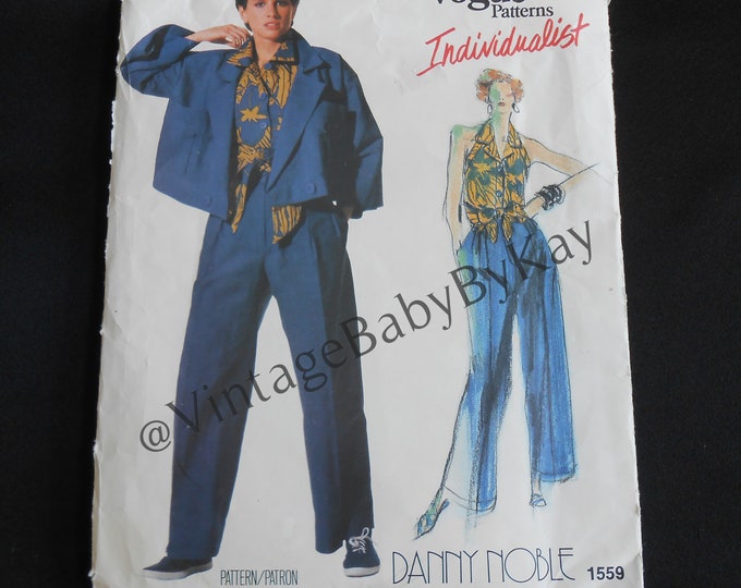 Vogue Danny Noble Designer Pattern 1559 Sz 6 Adult Woman Jacket Pants ...