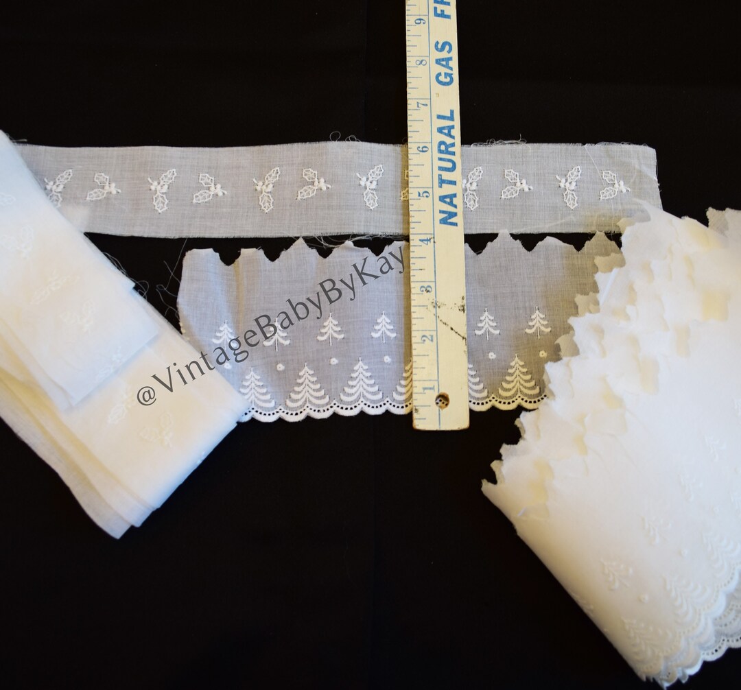 Holly Swiss Embroidery Yardage, White on White Embroidery on Batiste ...