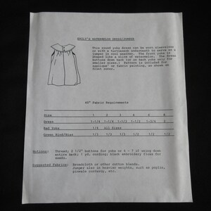 Emily's Watermelon Dress/jumper Pattern by Deborah's Designs, Size 4 ...