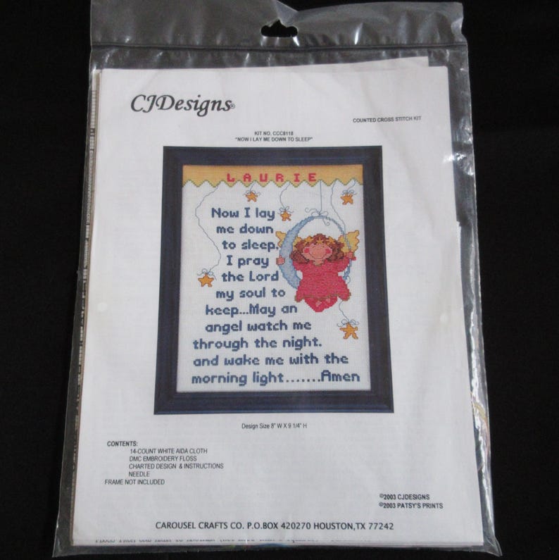 Now I Lay Me Down to Sleep #CCC8118 by CJ Designs, Angel With Prayer ...