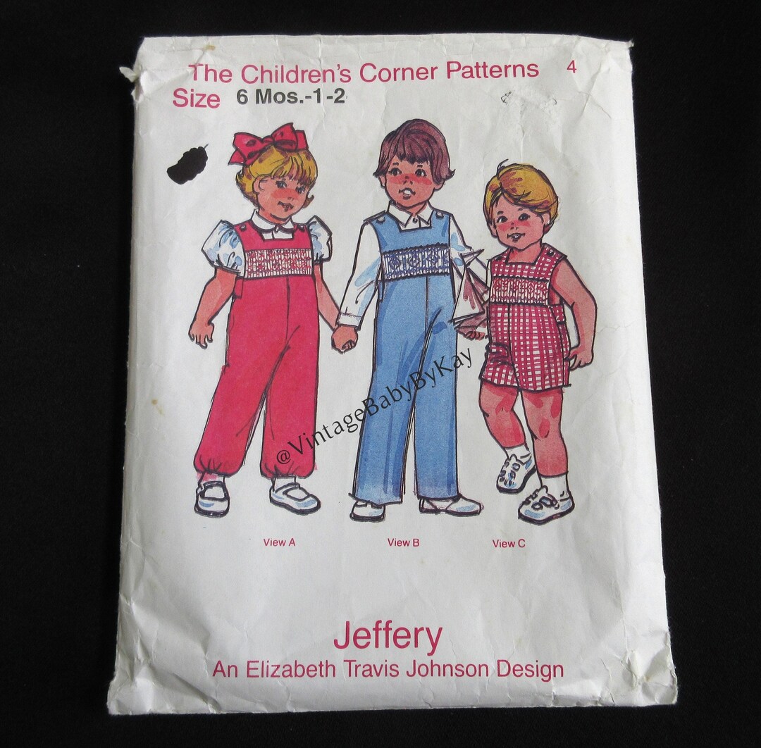 Children's Corner Jeffery #4 Size 6 Month-1-2 OR 3-4 OR 5-6 Sewing ...