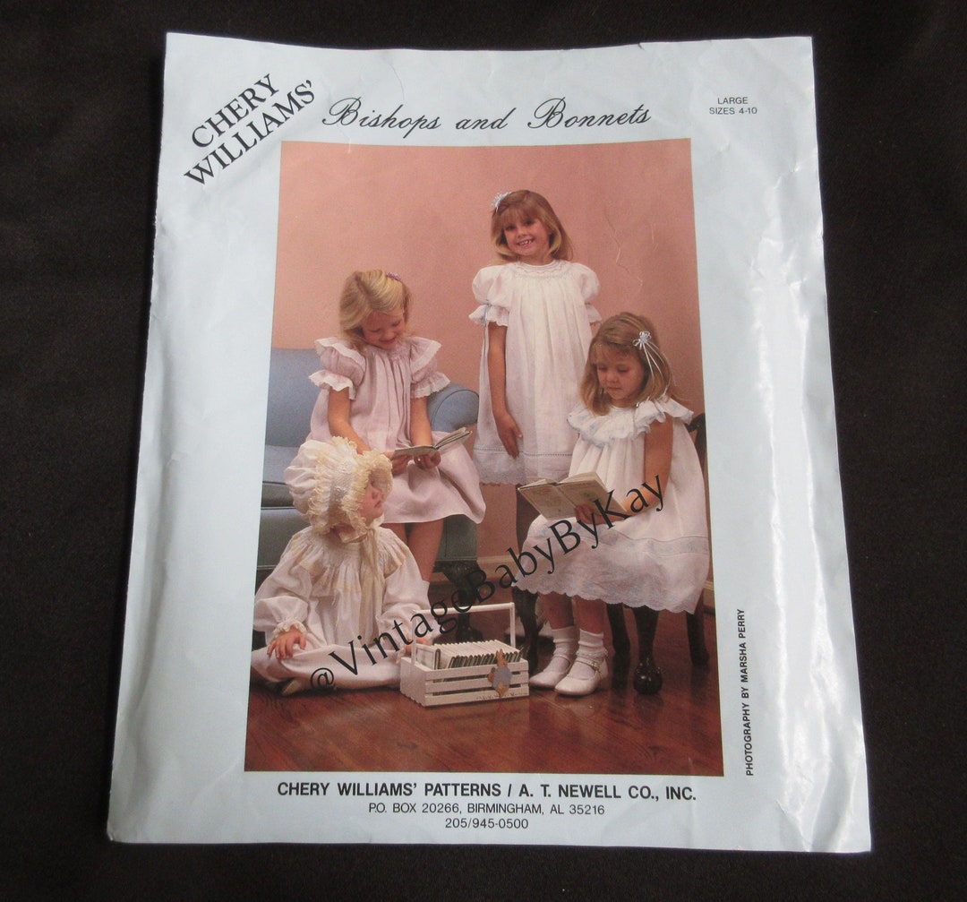 Chery Williams Pattern Bishops and Bonnets Large Size 4-10 - Etsy