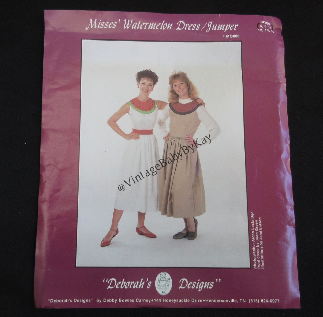 Misses' Watermelon Dress/jumper Pattern by Deborah's Designs, Adult ...