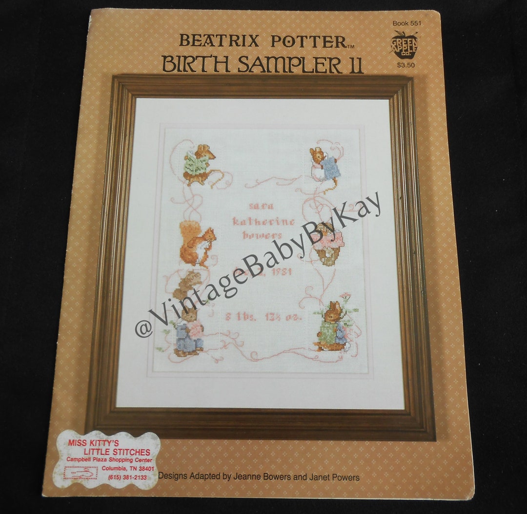 Beatrix Potter Birth Sampler II, Cross Stitch Embroidery Book 551 by ...