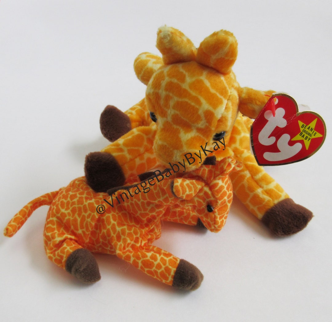 Beanie Baby Twigs the Giraffe With Matching Teenie Beanie 1995 ...