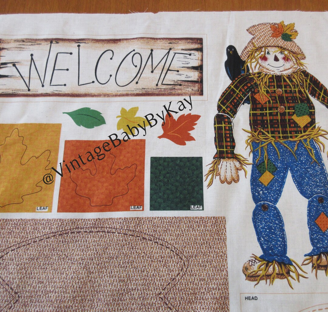 Patches the Scarecrow Fabric Panel by Springs Industries Soft - Etsy