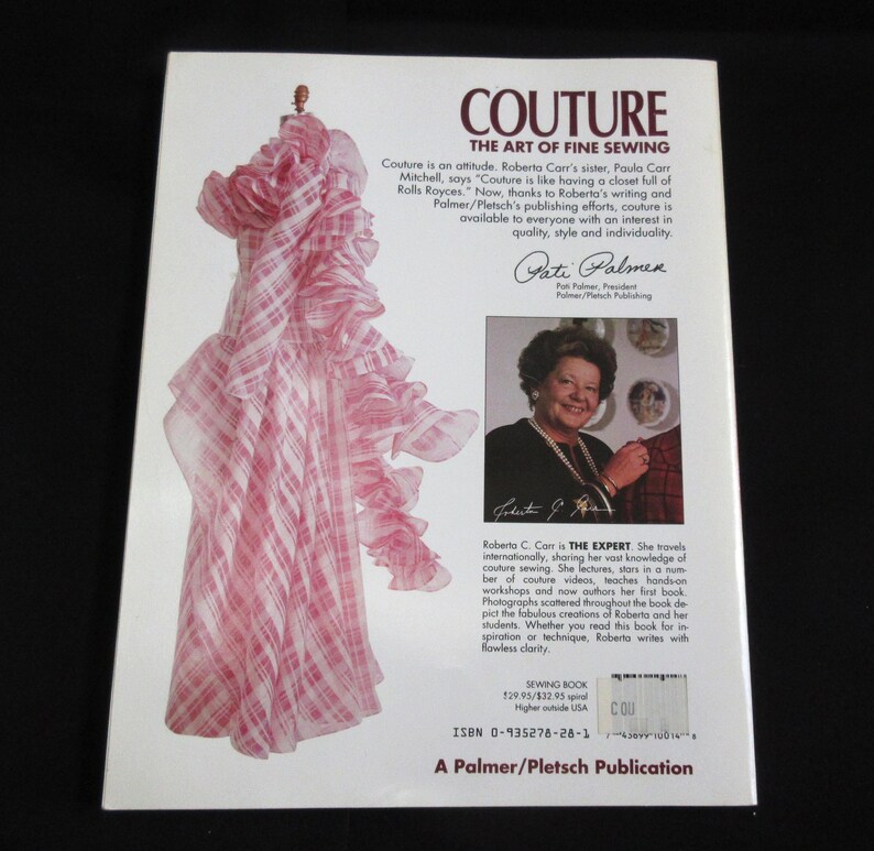 Palmer/pletsch Couture the Art of Fine Sewing Book by Roberta Carr ...