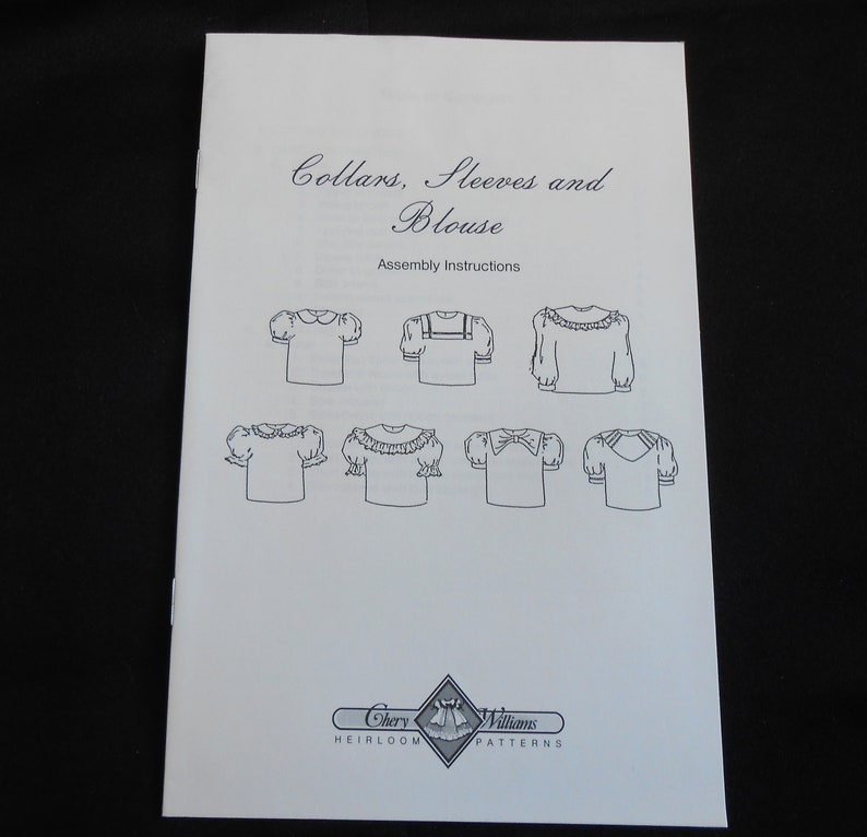 Chery Williams Pattern Collars Sleeves & Blouse Size 2-6 OR 7-14 Girl ...