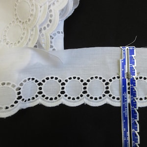 Eyelet Embroidery Edging Yardage, French Machine Sewing Supply. White ...