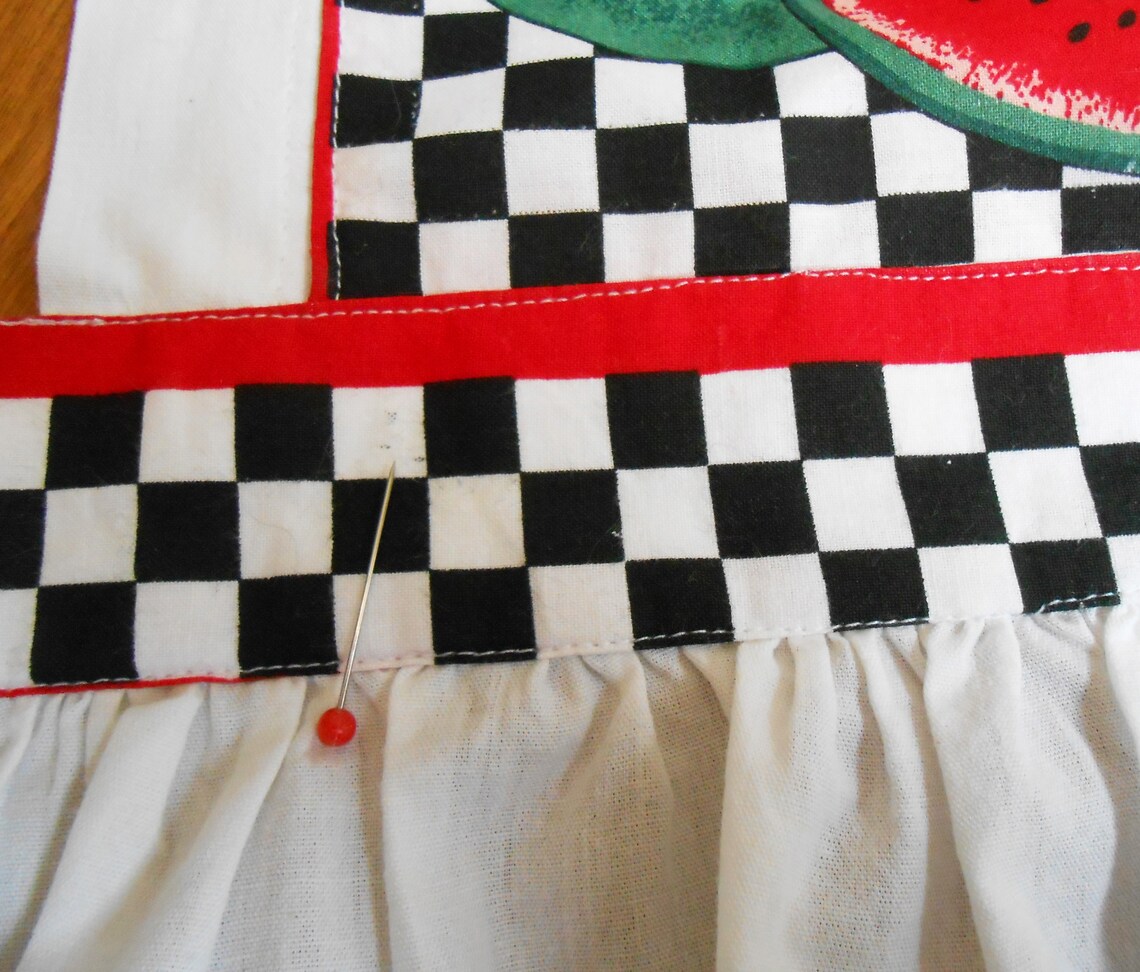 Full Bib Apron Watermelon and Sweet Corn Colorful Accents - Etsy