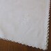 White on White Embroidered Tablecloth, Vintage Card Table Cloth With ...