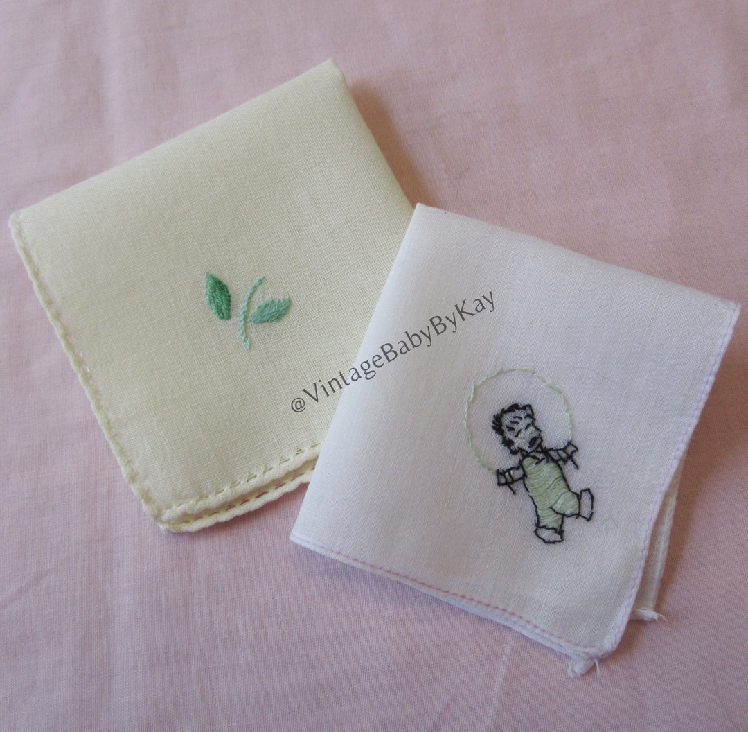 Children's Hankies, Lot of 2 Vintage Mid-century Child Size ...