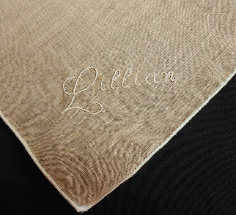 Lillian Monogram Hanky Vintage Handkerchief White Embroidery - Etsy
